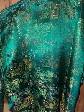 Intimates & Sleepwear | Authentic Emerald Green Silksatin Kimono Robe ...